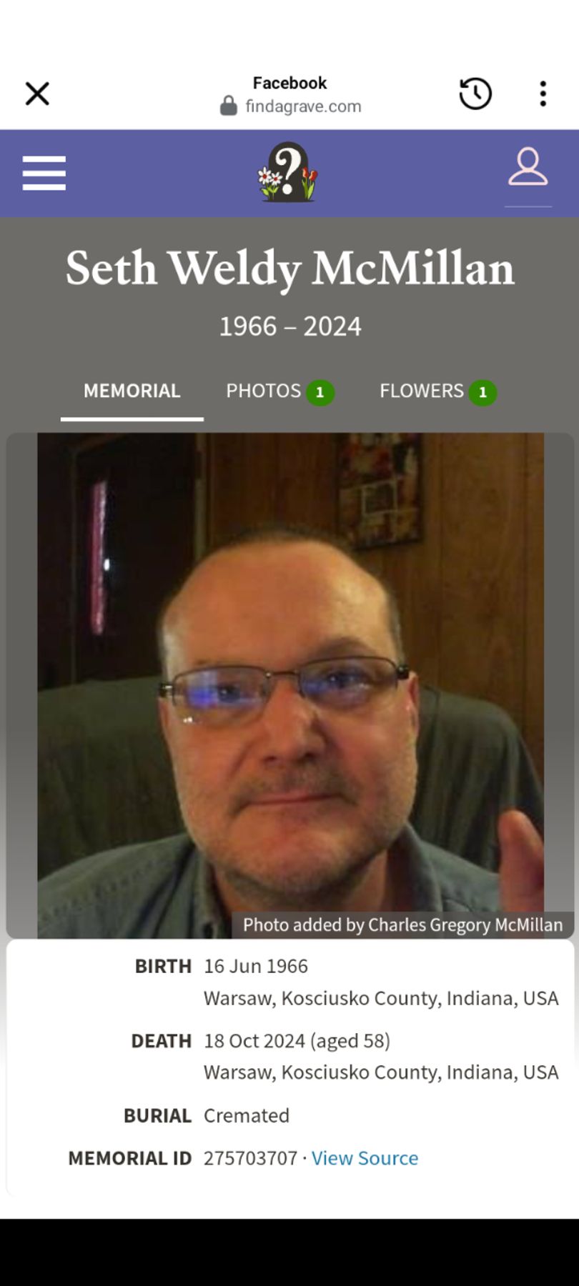 Seth McMillan Obituary - Fort Wayne, IN