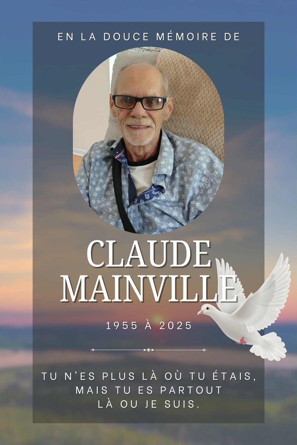 Claude Mainville avis de décès - Montréal, QC