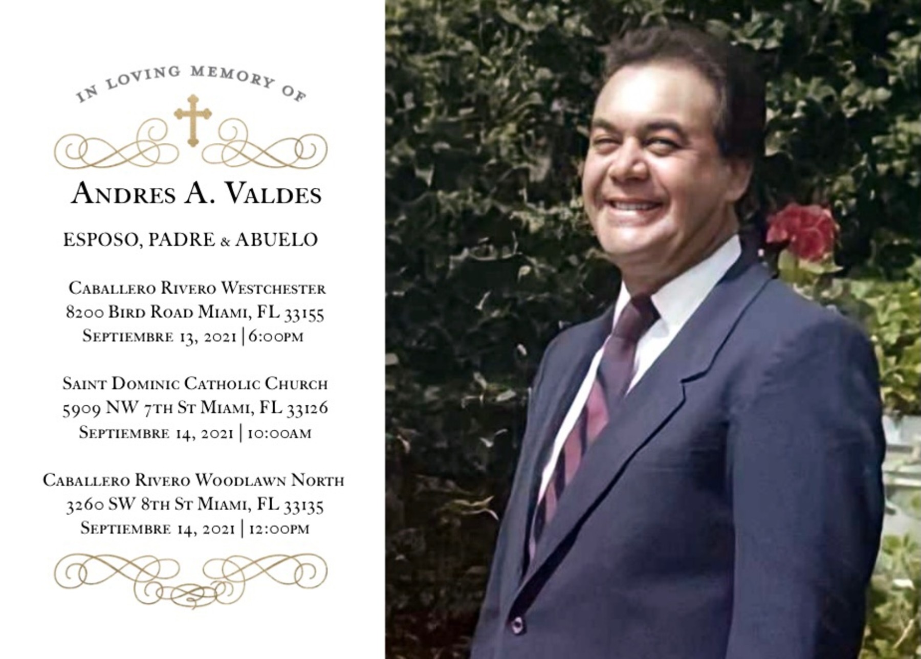 Andres A. Valdes Obituary - Miami, FL